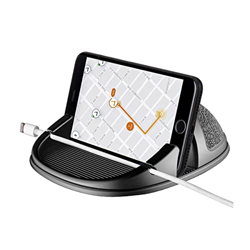 AUKEPO Car Phone Holder, Silicone Cell Phone Holder Pad for Dashboard, Anti-Slip Phone Stand Mat for Desk, Auto Accessories for Home Office, Compatible with iPhone, Samsung, and More