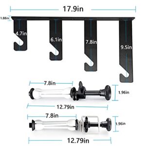 Photography Backdrop Wall Mount Roller System 4 Support Rollers, Manual Photo Background Ceiling Holder, Including 2 Four-fold Hooks, 8 Expand Bars, 4 Chains, for Home Studio Live Shooting