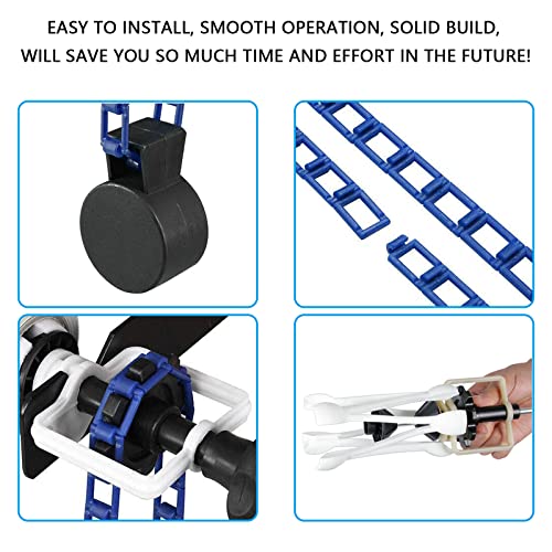 Photography Backdrop Wall Mount Roller System 4 Support Rollers, Manual Photo Background Ceiling Holder, Including 2 Four-fold Hooks, 8 Expand Bars, 4 Chains, for Home Studio Live Shooting