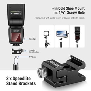 NEEWER 8 PCs Hot Shoe Mount Adapter Kit, Including Triple Cold Shoe Mount, 1/4” Screw Adapter, Flash Stand Bracket, and Hot Shoe Cover for DSLR Camera, LED Light, Microphone, Light Stand, Monitor