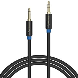 sabrent 3.5mm gold plated premium auxiliary male to male aux cable [step down design] 16 feet (cb-aux5)