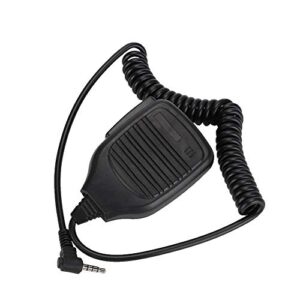 handheld speaker mic,3.5mm walkie talkie shoulder speaker microphone with pu wire for baofeng/yaesu,twoway radio mic speaker for police,security personnel,driving, hiking,patrol duty