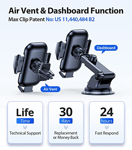 VICSEED Universal Phone Mount for Car [Solid & Durable] Car Phone Holder Mount Dashboard Windshield Air Vent Long Arm Strong Suction Cell Phone Holder Car for iPhone 14 13 12 Pro Max All Mobile