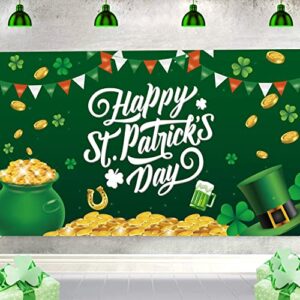 st. patrick’s day decorations happy st patricks day backdrops – 71×44 inch st. patricks’ day banner for st. patrick’s day party decor