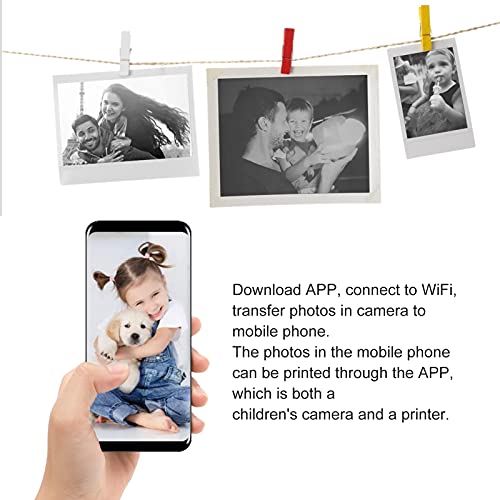 Kids Video Digital Camera, Dual Cameras Kids Digital Camera 2.4 Inch IPS Screen Rechargeable Multifunctional for Birthday Gift