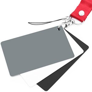 anwenk grey card white balance card 18% exposure photography card custom calibration camera checker video, dslr and film