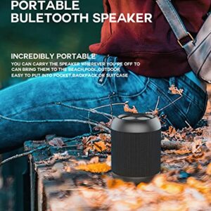 Nitvision Bluetooth Speakers, Waterproof Wireless Speaker,Upgraded, Portable Speaker with IPX5 Waterproof, Supports Wireless Charging, 24H Playtime-Black