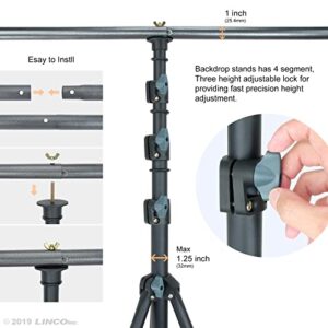 LINCO Lincostore 12x20 feet Heavy Duty Photography Backdrop Stand Background Support System Kit 4169H