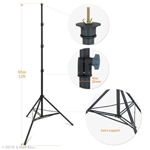 LINCO Lincostore 12x20 feet Heavy Duty Photography Backdrop Stand Background Support System Kit 4169H