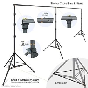 LINCO Lincostore 12x20 feet Heavy Duty Photography Backdrop Stand Background Support System Kit 4169H