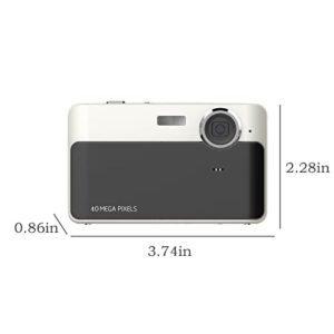 TZNBGO Digital Cameras for Beginners - 1080P FHD Camera with 40mp LCD Screen, Rechargeable Mini Camera, Compact Pocket Camera with Digital Zoom, Vlogging Camera for Adult