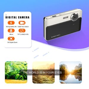 TZNBGO Digital Cameras for Beginners - 1080P FHD Camera with 40mp LCD Screen, Rechargeable Mini Camera, Compact Pocket Camera with Digital Zoom, Vlogging Camera for Adult