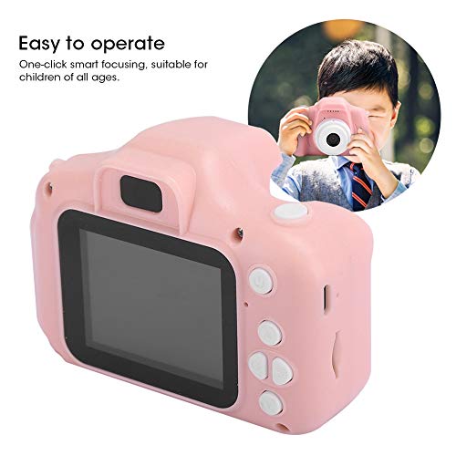 Kids Camera, 2.0inch LCD Screen 1080P Mini Cartoon Children Camera Video Camera Portable Toy, Christmas Birthday Gifts for Girls Age 3-9 (Pink - Puqing Version)