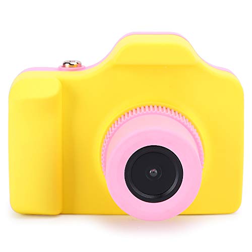 Children Puzzle Digital Camera Portable Video Camera Digital Video Camera Children's Toy Camera(Pink Yellow)