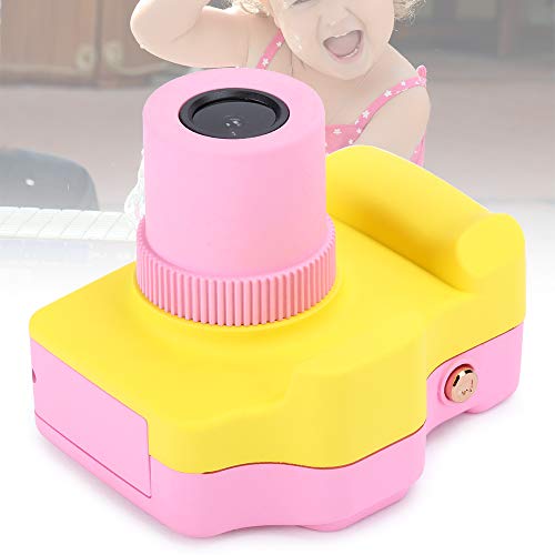 Children Puzzle Digital Camera Portable Video Camera Digital Video Camera Children's Toy Camera(Pink Yellow)