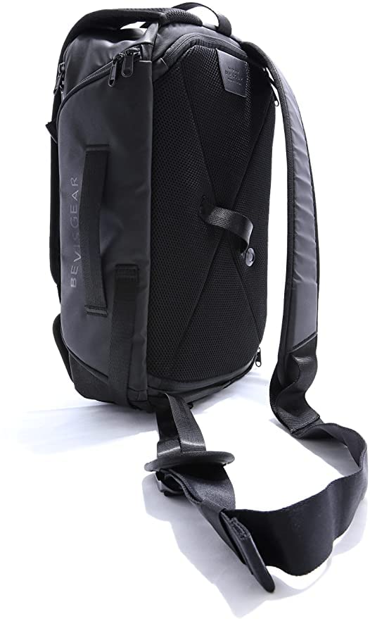 BEVISGEAR Top Shelf Camera Bag, Water Resistant Sling Backpack for Photo and Video with hidden Tripod Holder, works with DSLR, SLR, Mirrorless cameras and more