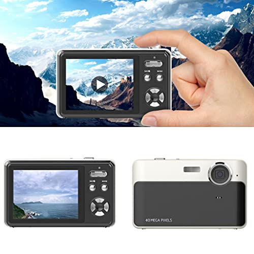 Digital Camera, 1080P FHD Mini Video Camera, 40MP LCD Screen Rechargeable Pocket Camera with 3X Digital Zoom Vlogging Camera for Adult,Beginners, for Summer Travel, Record Beautiful Moments