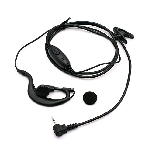 2-Pack G Shape Radio Earpiece Replacement for Motorola Model T200 T260 T265 T280 T400 T402 T460 T465 T480 T500 T600 T800 T270 T280 T289 T4000 T6300 T7400 T8000 T8500 Walkie Talkie Earhook Headset