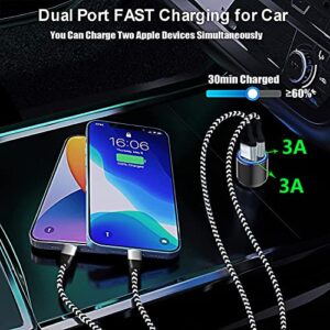 38W USB C Car Charger and Cable for Samsung Galaxy S23 S21 S22 Plus Ultra FE A23 A53 A13 A14 5G,Note 10 20,A12 A42 A32 A71,Pixel 7 6 Pro,PD&QC 3.0 Fast Charging Car Phone Adapter for iPhone 14 13 Pro