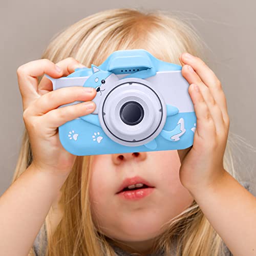 LebonYard Dog Pattern HD Camera for Children's Photography and Video Recording, Front and Rear Dual 4000W Pixe-l HD Camera, Mini Children's Gift