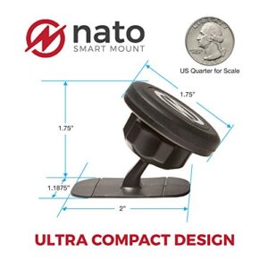 Nato Smart Mount - Multi-Purpose Magnetic Holder for Phones, Tablets, and Devices - Universal Stability in Cars, Homes, and Offices