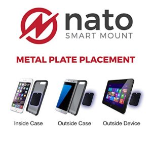 Nato Smart Mount - Multi-Purpose Magnetic Holder for Phones, Tablets, and Devices - Universal Stability in Cars, Homes, and Offices