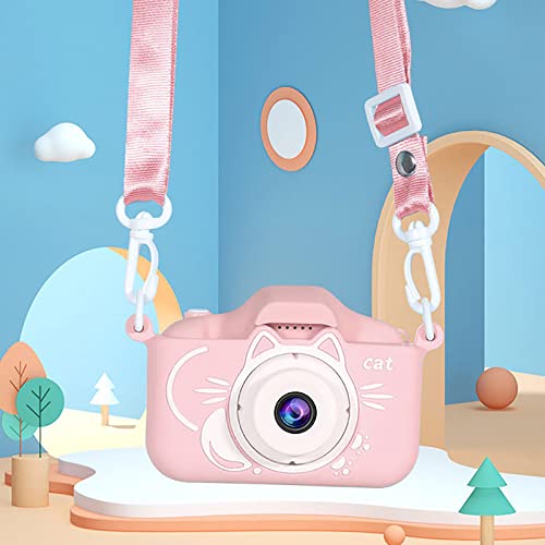 LebonYard Cute Cat Cartoon Children's Camera Front and Rear Double Lens 20 Million Selfie Camera