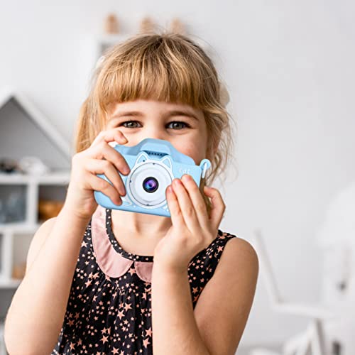 Children's Camera, Cat Cartoon Children's Camera Front and Rear Double Lens 20 Million Selfie Camera Parent-Child Gift Camera Christmas Puzzle Gift