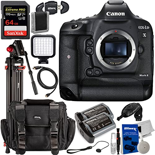 Canon EOS-1D X Mark III DSLR Camera (Body Only) + SanDisk Extreme Pro 64GB SDXC, Professional 72” Video Tripod, 2X Extended Life Batteries, Water Resistant Gadget Bag & Much More (24pc Bundle)