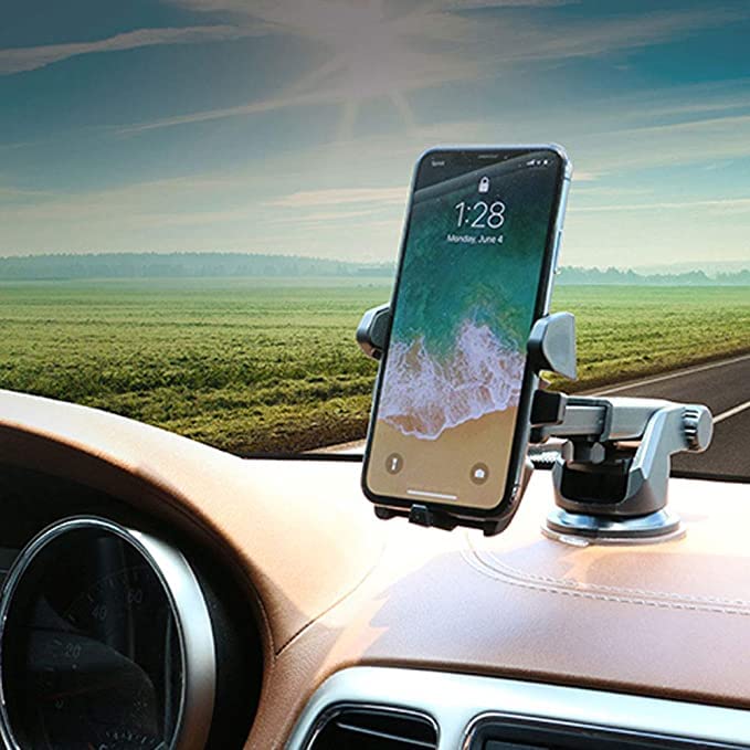 Armor All Phone Mount/Support with Extendable Arm,360 Rotation,Compatible with Smartphones iPhone,Samsung,HTC