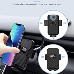 MOKPR Cell Phone Mount for Car, Car Phone Holder with Long Arm Dashboard Anti-Shake Stabilizer Phone Holder Compatible with iPhone, Android Phone etc