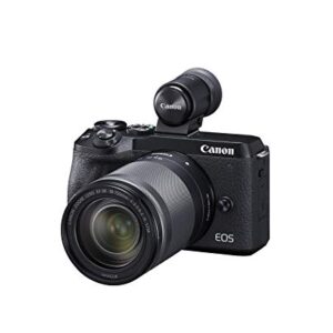 Canon Mirrorless Camera [EOS M6 Mark II] for Vlogging + EF-M 18-150mm Lens + EVF Kit|CMOS (APS-C) Sensor| Dual Pixel CMOS Auto Focus| Wi-Fi |Bluetooth| 4K Video, Black