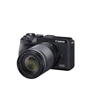 Canon Mirrorless Camera [EOS M6 Mark II] for Vlogging + EF-M 18-150mm Lens + EVF Kit|CMOS (APS-C) Sensor| Dual Pixel CMOS Auto Focus| Wi-Fi |Bluetooth| 4K Video, Black