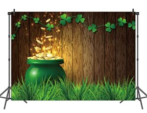 st.patrick’s day photography background lucky irish shamrock festival party banner wooden texture backdrop (8x6ft)