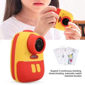 Shanrya Children Instant Print Camera, Kids Instant Print Camera Portable Cute Support Selfies for Above 3 Years Old