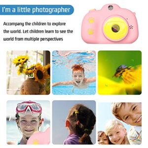 #f050pN 2 0 Inch Cartoon Digital Camera Hd 1080P Anti Fall Front and Rear Dual Head Camera Children's Photo Toy Birthday Gift