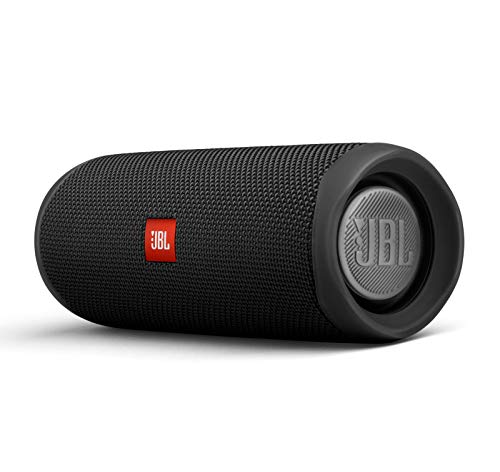 JBL Flip 5 Waterproof Portable Wireless Bluetooth Speaker Bundle with divvi! Protective Hardshell Case - Black