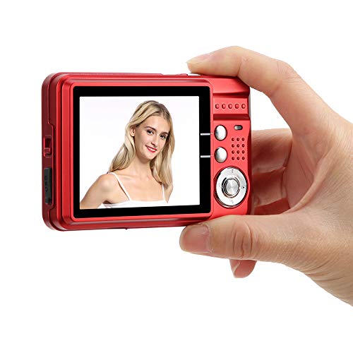 Digital Camera, 18 MP HD Kids Digital Camera, 8X Digital Zoom Rechargeable Compact Camera, Pocket Cameras for Kids,Beginner,Student,Teens,(red)