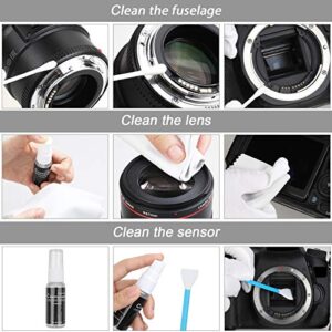 Temery 18-in-1 Professional Camera Cleaning Kit for Most DSLR Cameras (Canon, Nikon,Sony), with Air Blower/Cleaning Pen/Detergent/Cleaning Cloth/Lens Brush/Carry Case