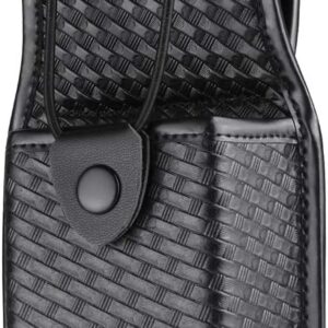 ROCOTACTICAL Basketweave Radio Pouch, Universal Radio Holder Pouch for Law Enforcement Duty Belt