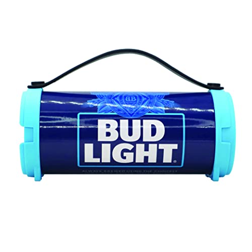 Bud Light Bluetooth Speaker Bazooka Speaker Portable Wireless Speaker with Rechargeable Battery Ideal for Indoor and Outdoor Activities Loud and Bass Audio Sound Easy to Carry Anywhere with FM- Radio