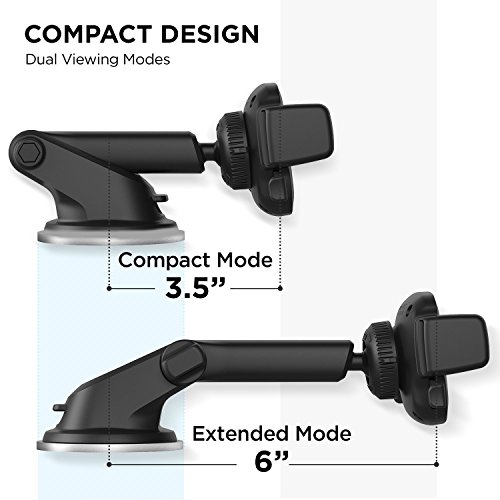 iOttie Easy One Touch Mini Dash & Windshield Car Mount Phone Holder || iPhone Xs Max R 8 Plus 7 Samsung Galaxy S10 E S9 S8 Plus Edge, Note 9 & Other Smartphones