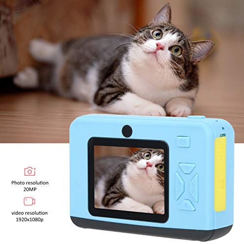 Children Camera, Cute Look Anti‑Drop Anti‑Drop Children Camera with Large Capacity Battery for Gift(Blue)