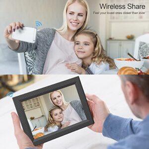 Frameo 10.1 Inch Smart WiFi Digital Photo Frame, Digital Picture Frame,Built-in 16GB Storage,IPS Touch Screen, Auto-Rotate, Slideshow, Load Photo and Video via Free App from Phone