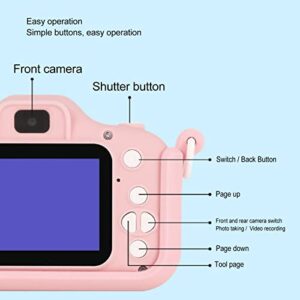 Kids Camera, Pink Camera Video Recording Easy Operation Child Camera Children Digital Camera for Photo Game Outdoor