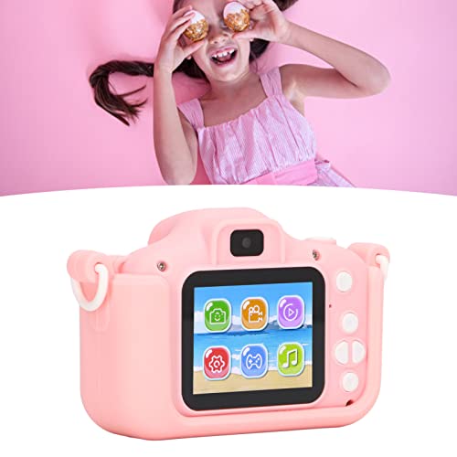 Kids Camera, Pink Camera Video Recording Easy Operation Child Camera Children Digital Camera for Photo Game Outdoor