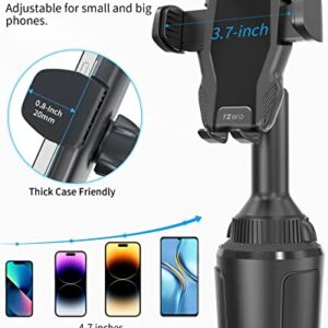 1Zero Rock Solid Cup Holder Phone Mount for Car Low Profile No Shaking Long Arm 2in1 Air Vent Car Phone Mount Compatible with All iPhone Samsung Cell Phones for Truck SUV Tesla Golf Cart Boat