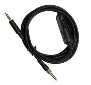 detachable/removable audio aux cable cord wire with inline mute & volume control compatible with hyperx cloud mix cloud alpha (note: no inline mic)