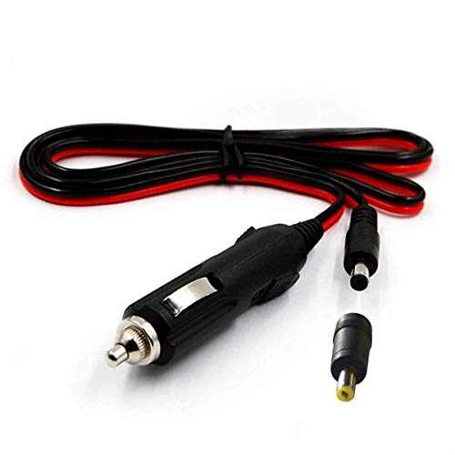 12V-24V DC Car Charger Auto Power Supply Cable - DC 5.5mm x 2.1mm 4FT to Car Cigarette Lighter Male Plug Car Cigarette Lighter Cable