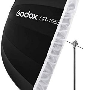 Godox UB-165S 65 inch 165cm Parabolic Inner Silver Reflec Umbrella Studio Light Umbrella with Diffuser Cover Cloth